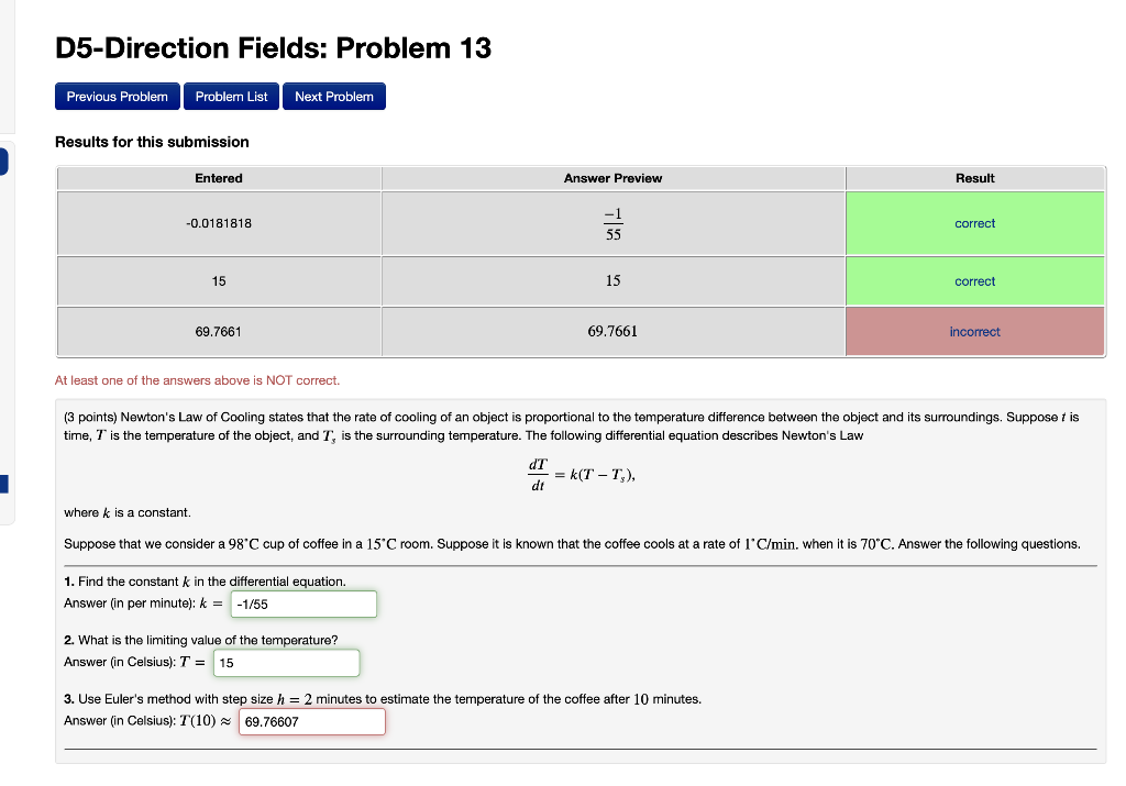 Solved D5 Direction Fields Problem 13 Previous Problem