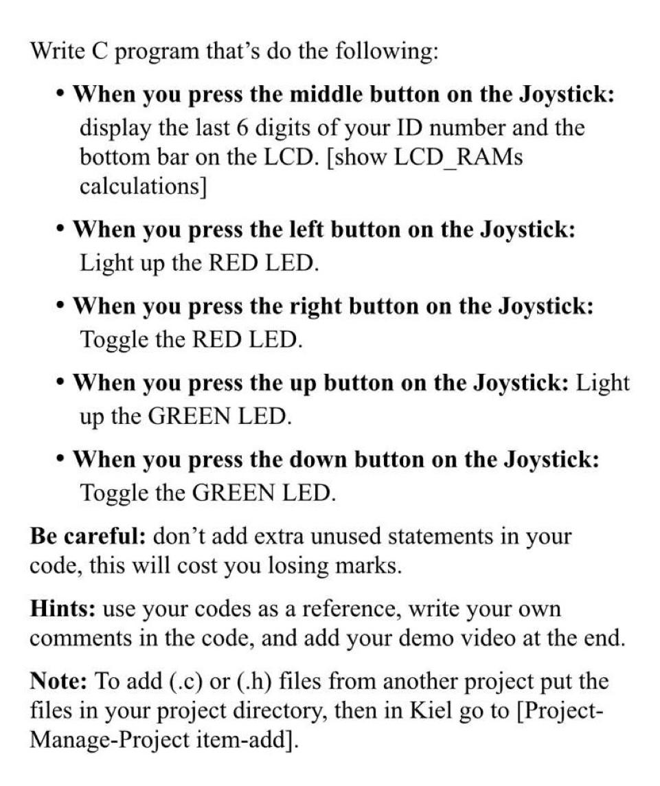 Write C program that's do the following: • When you | Chegg.com
