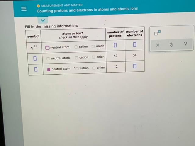 Solved III MEASUREMENT AND MATTER Counting protons and | Chegg.com