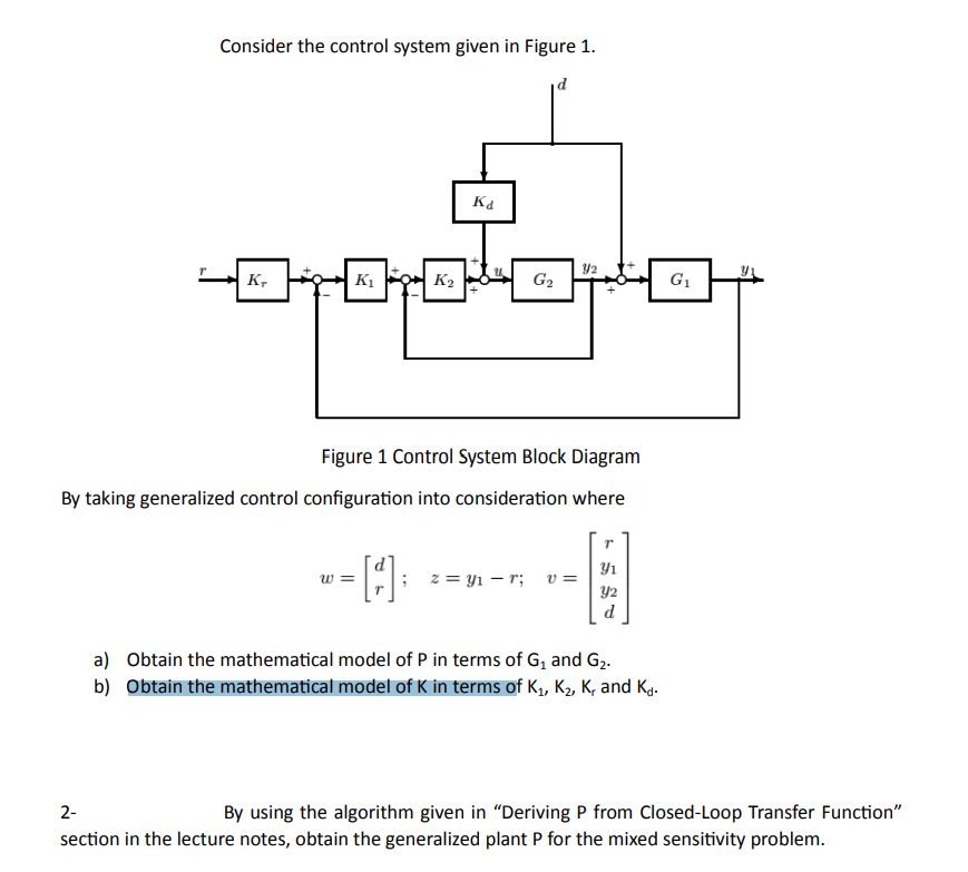 Consider the control system given in Figure 1. Figure | Chegg.com