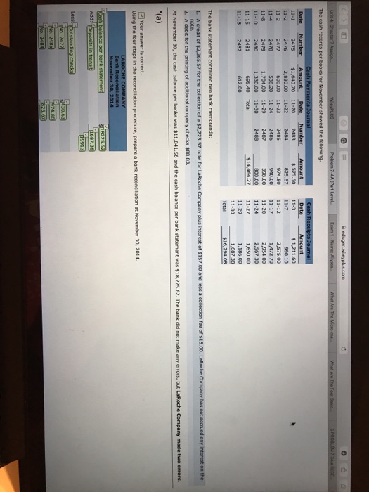 Solved *Problem 7-4A (Part Level Submission) The bank | Chegg.com