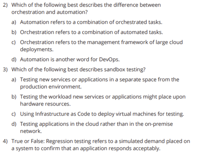 Solved 2) Which of the following best describes the | Chegg.com