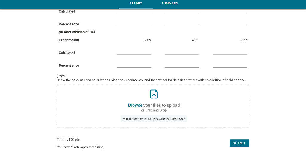 REPORT SUMMARY (24pts) Buffers How will you collect | Chegg.com