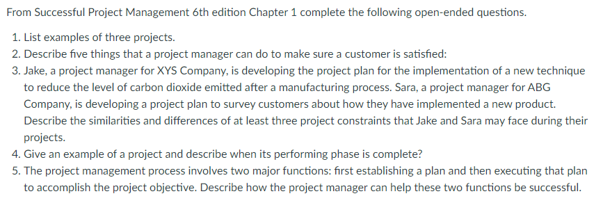Assignments related to Project Management | Chegg.com