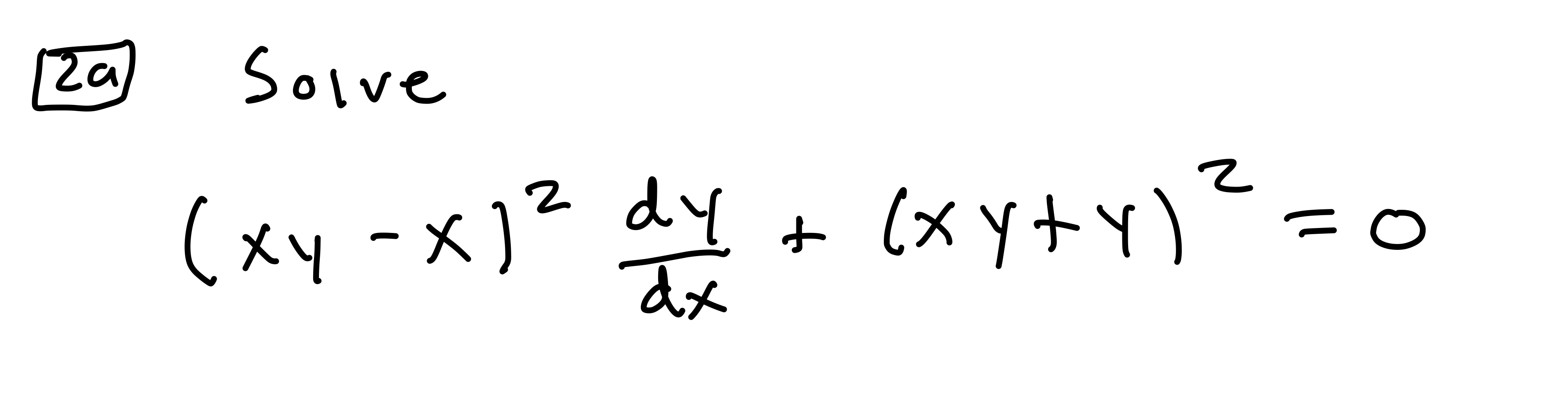Solved 12a za Solve 2 2 (xy -x]? dy (xy+y)? : to =0 dx | Chegg.com