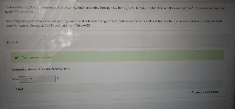 Solved > Thermodynamics MNE 220 TABLE A-23E Ideal Gas | Chegg.com