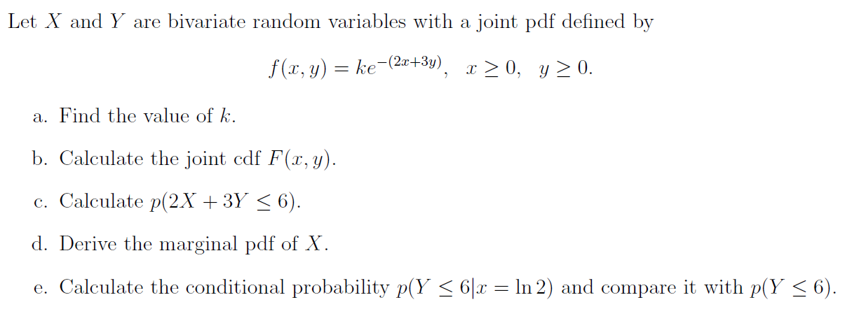 Solved Let X and Y are bivariate random variables with a | Chegg.com