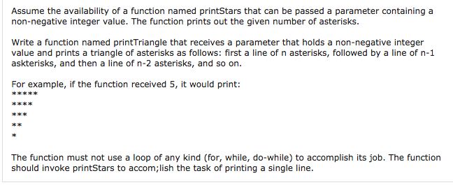 Solved Assume the availability of a function called | Chegg.com