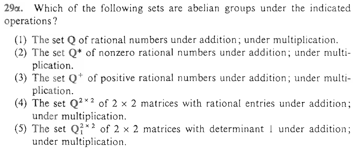 Solved 29a. Which of the following sets are abelian groups | Chegg.com