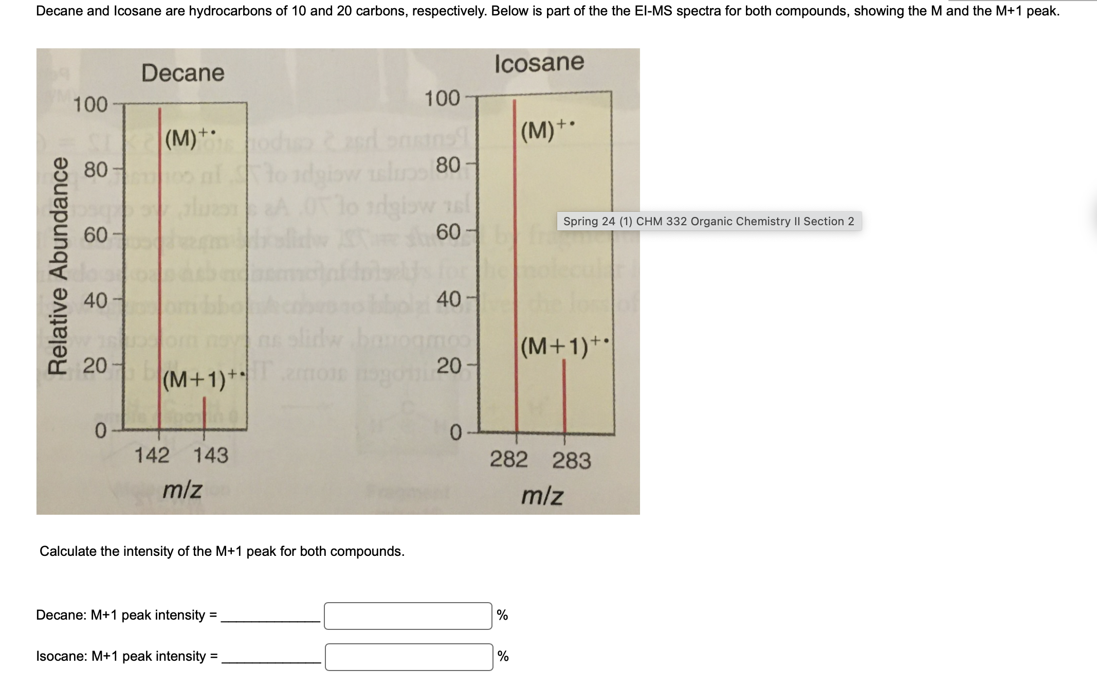 Solved IcosaneSpring 24 (1) ﻿CHM 332 ﻿Organic Chemistry II | Chegg.com