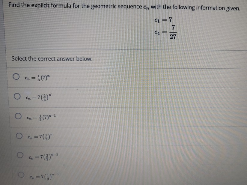 Solved Write a recursive formula for the arithmetic sequence | Chegg.com