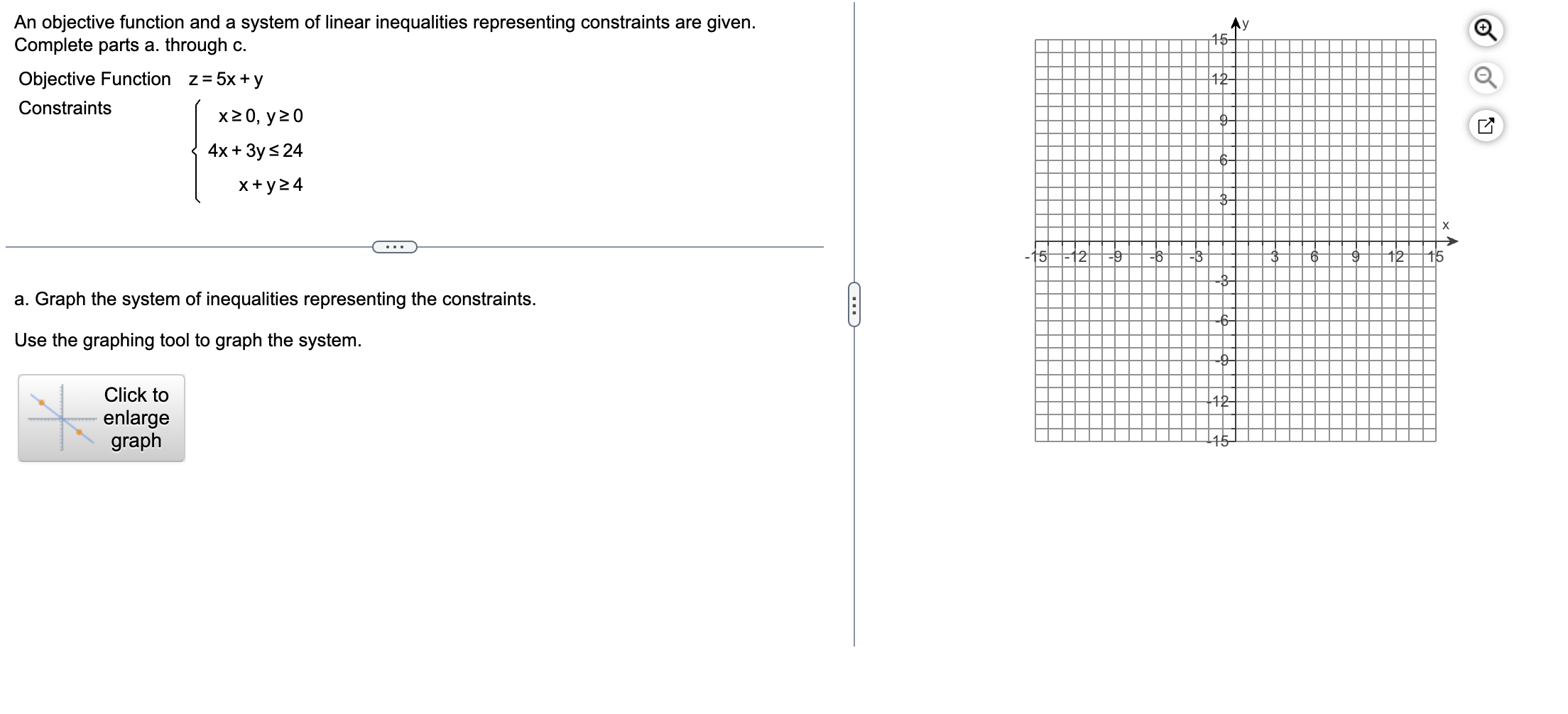 Solved An objective function and a system of linear | Chegg.com