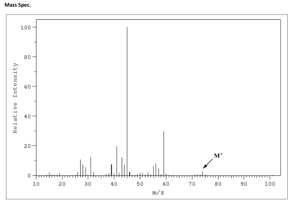 Solved mass spec interpretation including molecular weight | Chegg.com