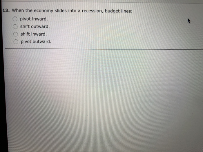 Solved 13. When the economy slides into a recession, budget | Chegg.com