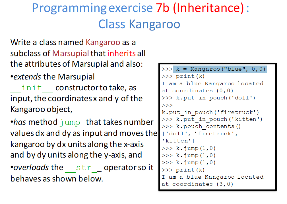 Solved Programming exercise 7b (Inheritance) : Class | Chegg.com Solved Programming exercise 7b (Inheritance) : Class | Chegg.com