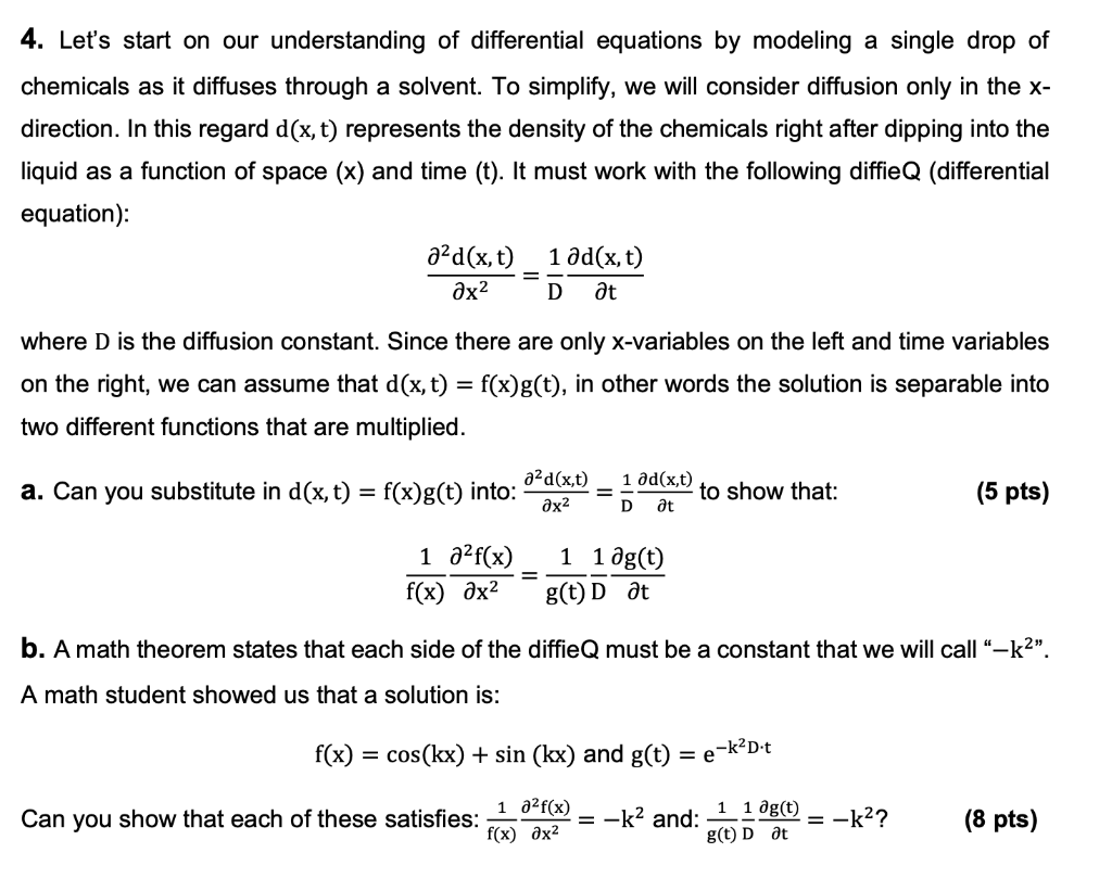 Solved 4. Let's start on our understanding of differential | Chegg.com
