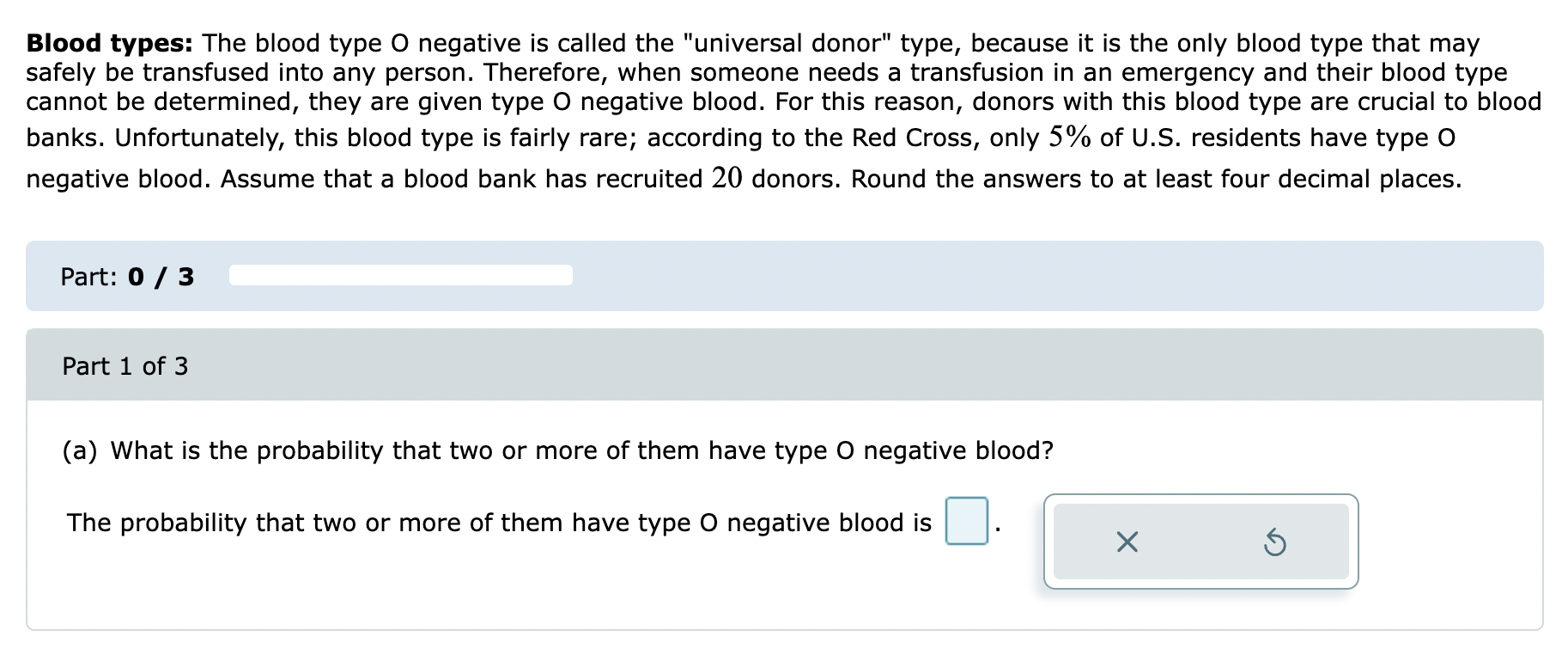 [Solved]: . Blood types: The blood type O negative is calle