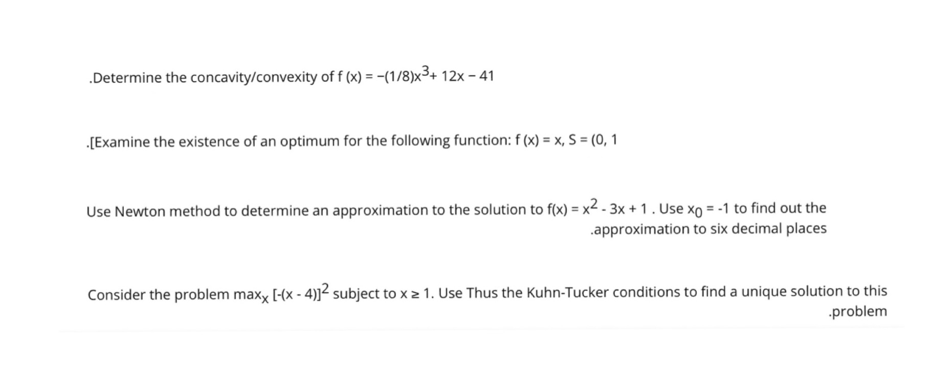 Solved Determine the concavity/convexity of | Chegg.com