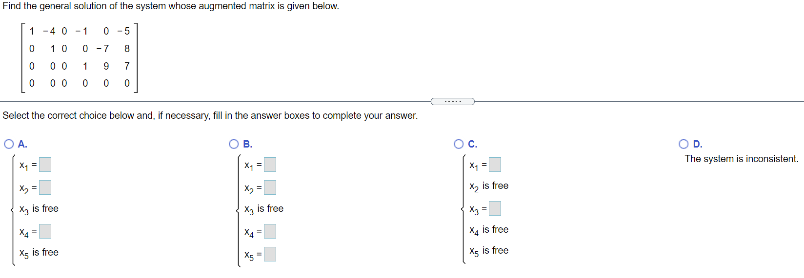 Solved Find the general solution of the system whose | Chegg.com