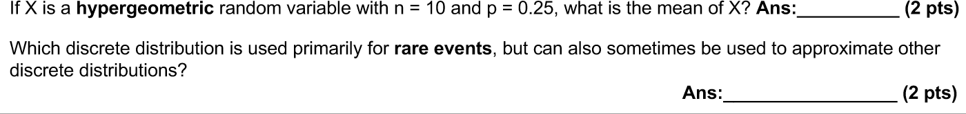 Solved If X is a hypergeometric random variable with n = 10 | Chegg.com