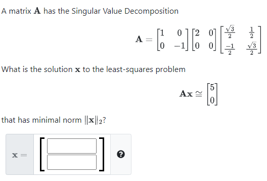 Solved A Matrix A Has The Singular Value Decomposition T 2 A