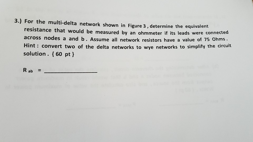 Solved 3.) For the multi-delta network shown in Figure 3, | Chegg.com