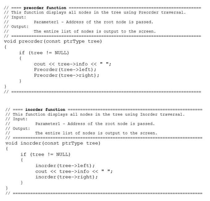 Solved BST implementation (using a struct) 1.) Copy and | Chegg.com