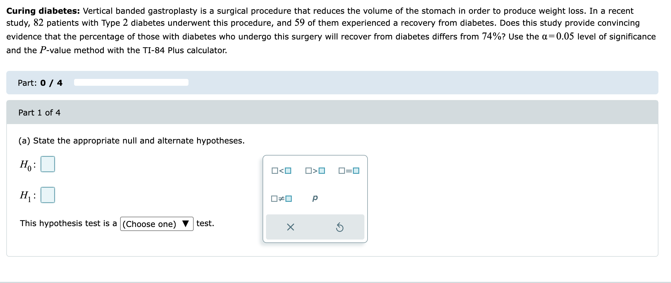 Solved Determine whether to reject H0. the null hypothesis | Chegg.com