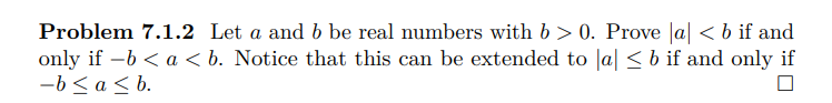 Solved Problem 7.1.2 Let a and b be real numbers with b>0. | Chegg.com