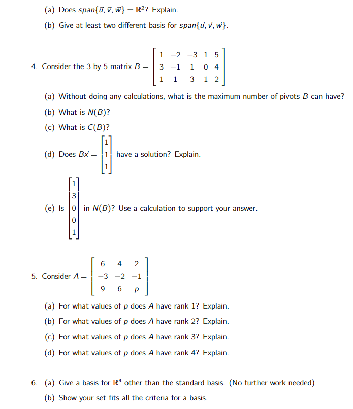 Solved 1. Are each of the following subspaces of R3 ? Check | Chegg.com