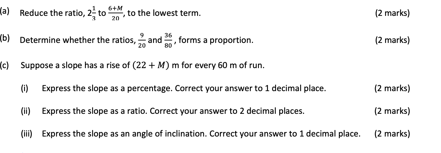 Solved 6+M (a) Reduce the ratio, 2 to to the lowest term. (2 | Chegg.com