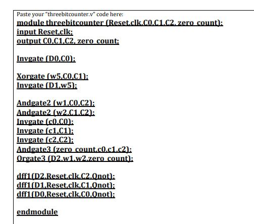 Solved in first three picture write a Verilog module that | Chegg.com