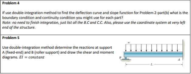 Solved Problem 4 If use double-integration method to find | Chegg.com