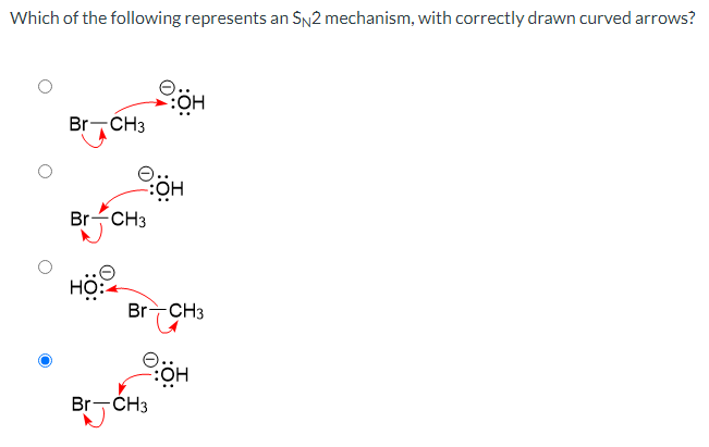 Solved Which of the following represents an Sn2 mechanism, | Chegg.com