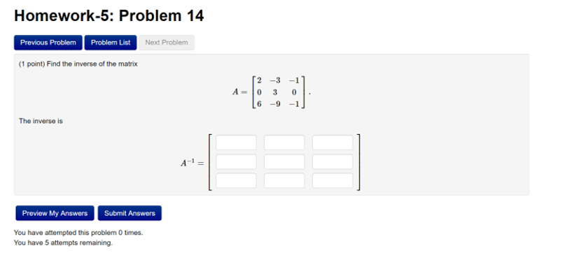 Solved Homework 5 Problem 14 Previous Problem Problem List