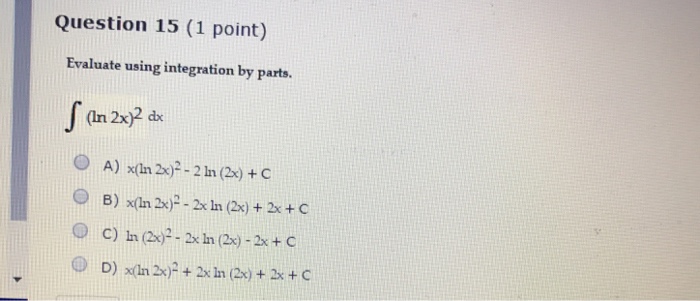 Solved Evaluate using integration by parts. Integral (ln | Chegg.com
