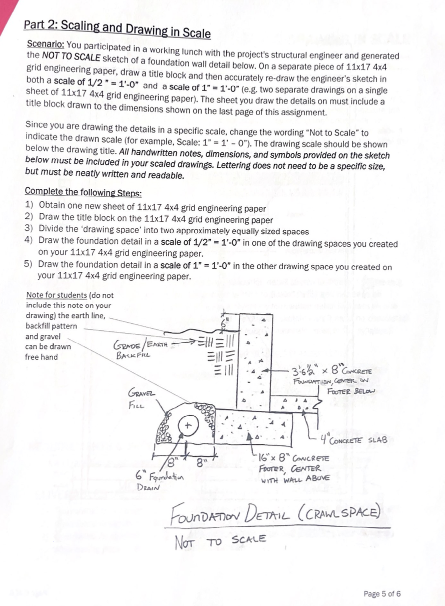 Solved Part 2: Scaling and Drawing in Scale Scenario: You | Chegg.com