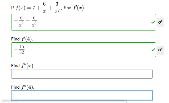 Solved If f(x)=7+x6+x23 Find f′(4). Find f′′(x). Find | Chegg.com