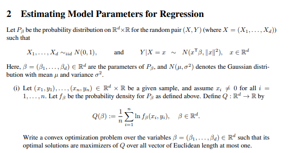 2 Estimating Model Parameters For Regression Let Po