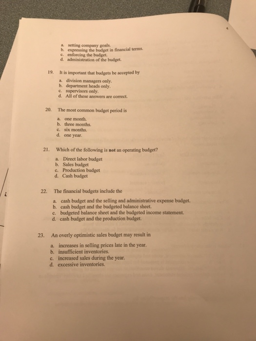 Solved Accounting generally has the responsibility for | Chegg.com