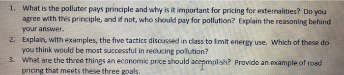 Solved 1. What is the polluter pays principle and why is it | Chegg.com