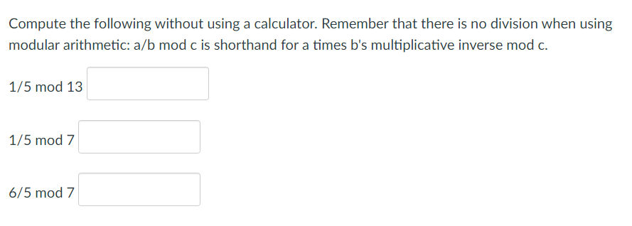 Solved Compute the following without using a calculator. | Chegg.com