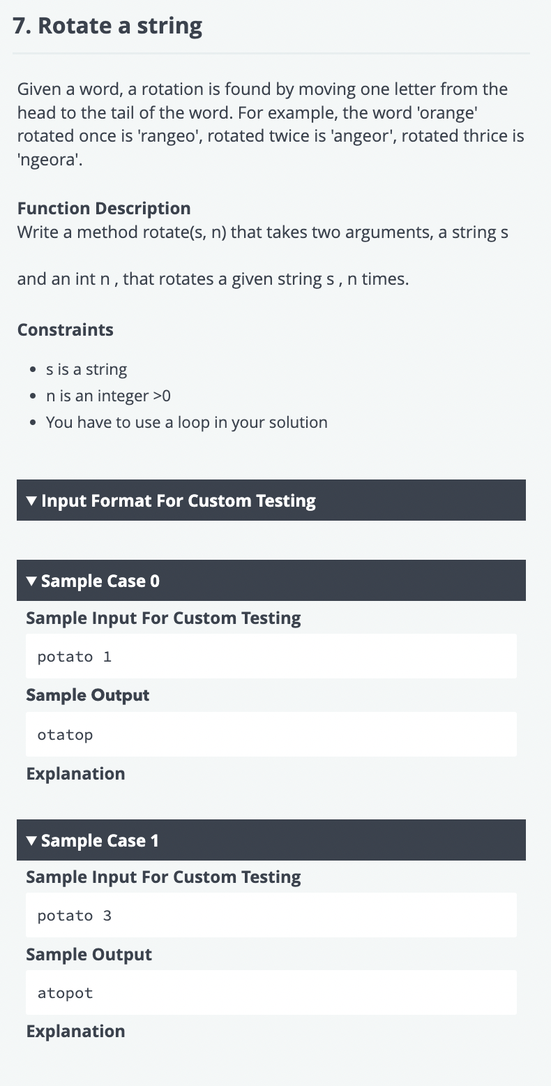 Solved Given a word, a rotation is found by moving one | Chegg.com