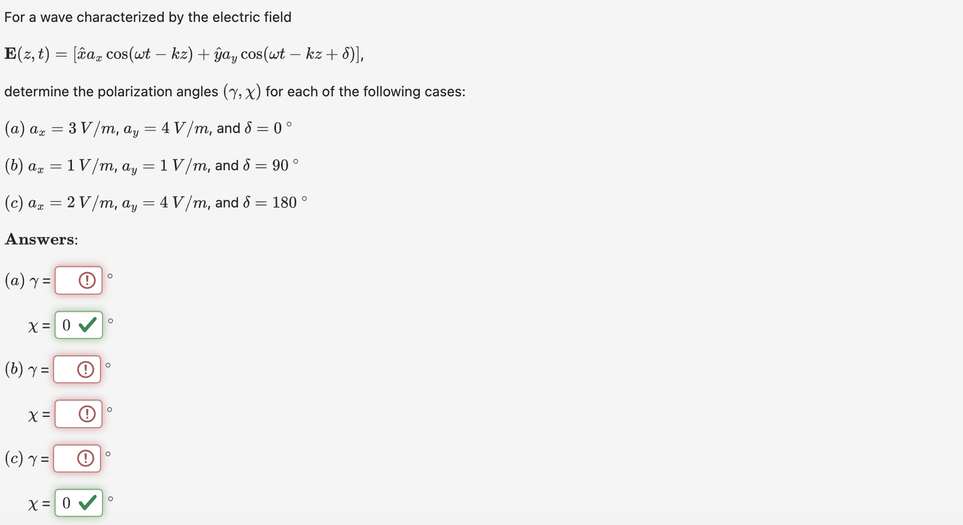 Solved For A Wave Characterized By The Electric Field