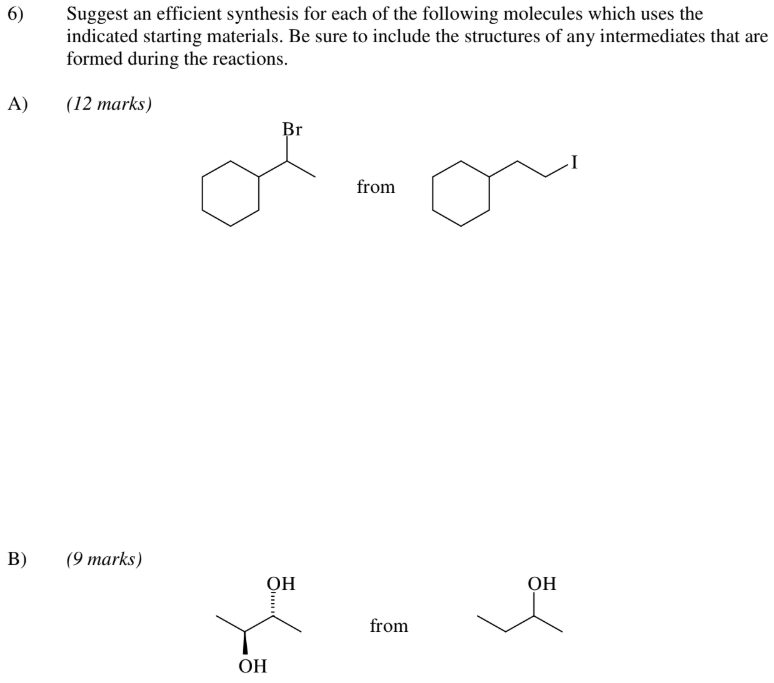Solved Suggest an efficient synthesis for each of the | Chegg.com