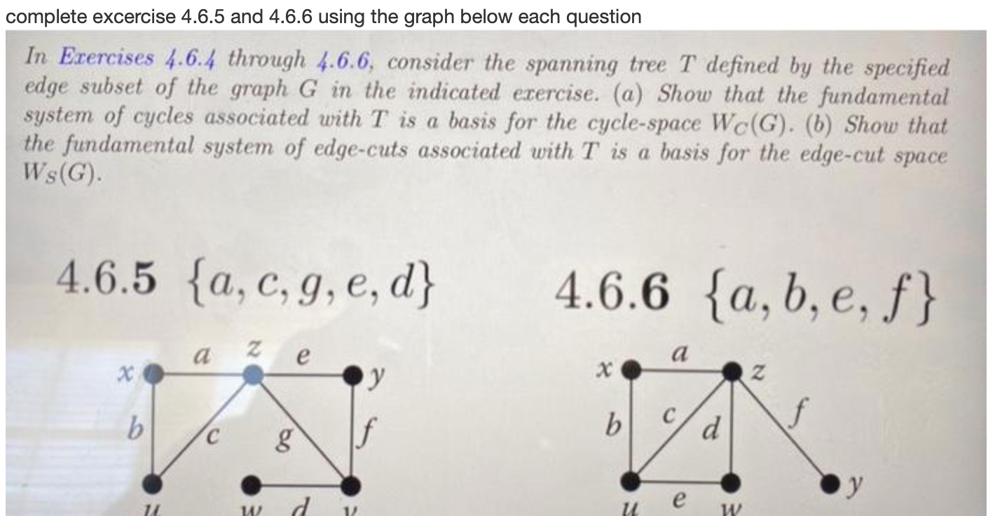complete excercise 4.6.5 and 4.6.6 using the graph | Chegg.com