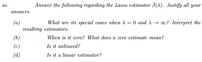 Solved Let Y be a nx 1 vector of observations. It follows | Chegg.com
