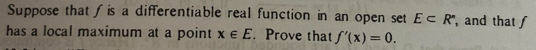 Solved Suppose that f is a differentiable real function in | Chegg.com