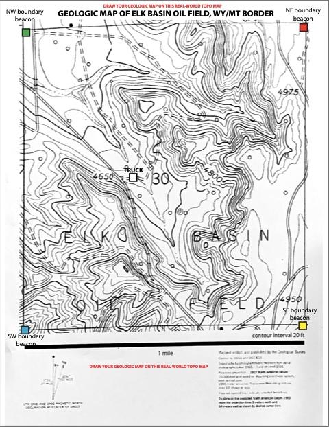 DRAW YOUR GEOLOGIC MAP ON THIS REAL-WORLD TOPO MAP NW | Chegg.com