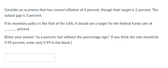 Solved Consider an economy that has current inflation of 4 | Chegg.com